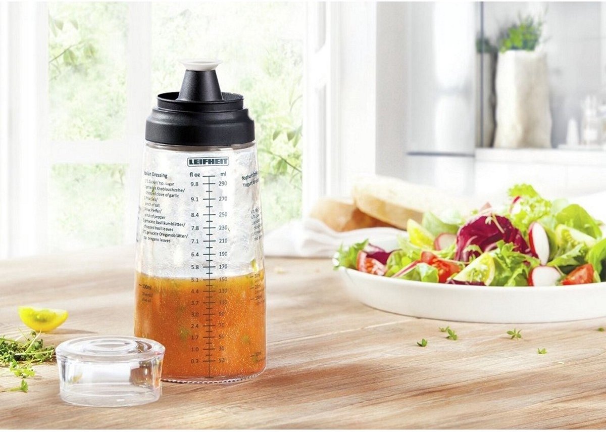 Leifheit 3195 Proline Dressing-Shaker 300 ml Glas/Zwart | bol.com