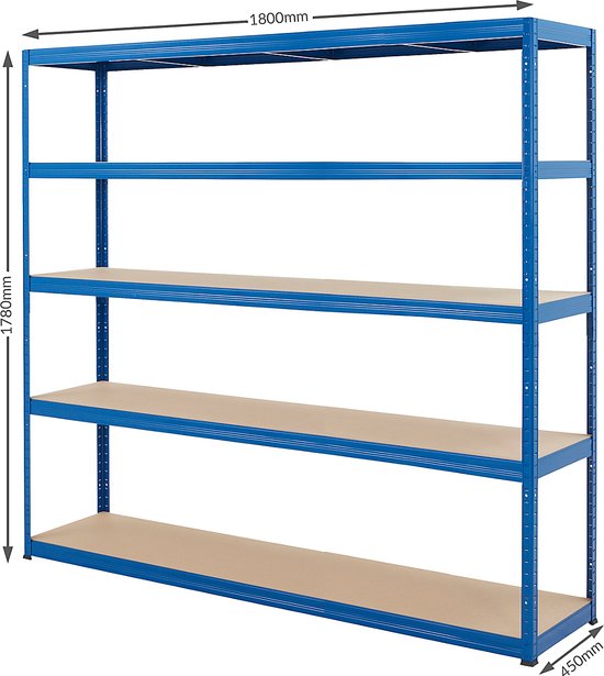 Certeo Megadeal | Set van 3x heavy duty rekken (diepte 45 cm ...