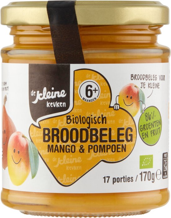 6x De Kleine Keuken Bio Mango en Pompoen Spread 170 gr | bol.com