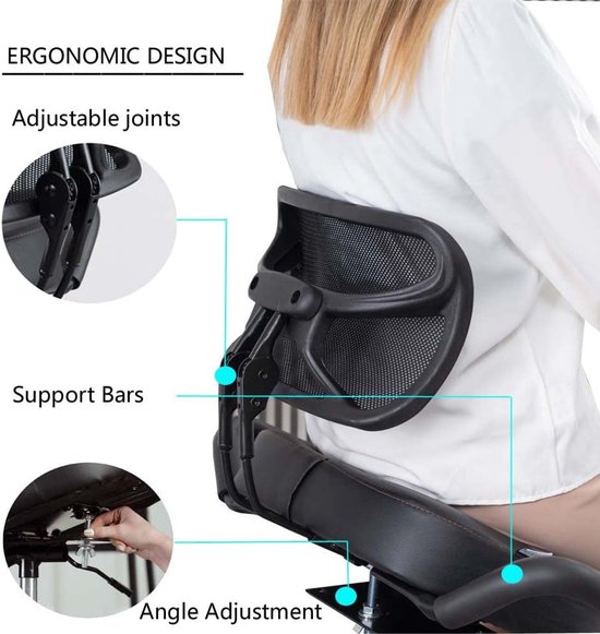 Kniekruk met rugsteun - Ergonomische stoel - Zitcomfort verbeteren ...