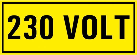 230 volt sticker 250 x 100 mm | bol