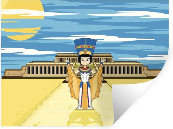 Muurstickers - de Egyptische koningin bij de Vallei der Koningen ...
