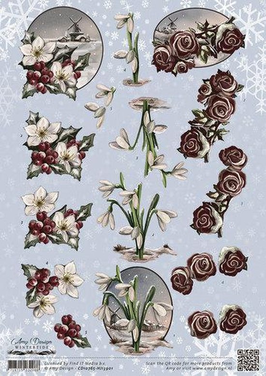 3D Knipvel - Amy Design - Wintertide - Flowers | bol.com