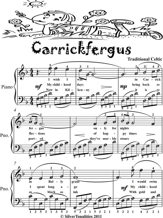 Carrickfergus Elementary Piano Sheet Music Tadpole Edition (ebook), Traditional Celtic... | bol.com