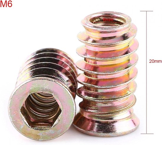 20st M6 M8 M10 Messing Draad Insert Nuts voor 3D Printer Onderdelen ...