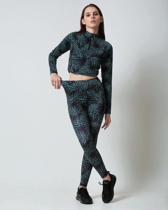 Active panther lola solid high waist legging in de kleur groen, sportbroek voor dames,... | bol