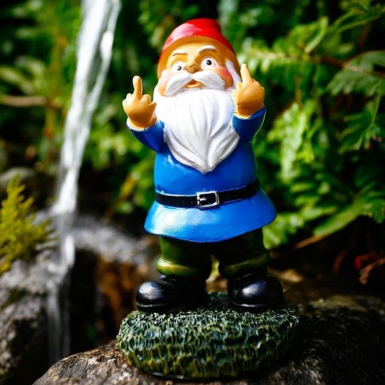 Tuinkabouters 4 cm brutale hars-dwerg standbeeld voor buiten - blauw | bol