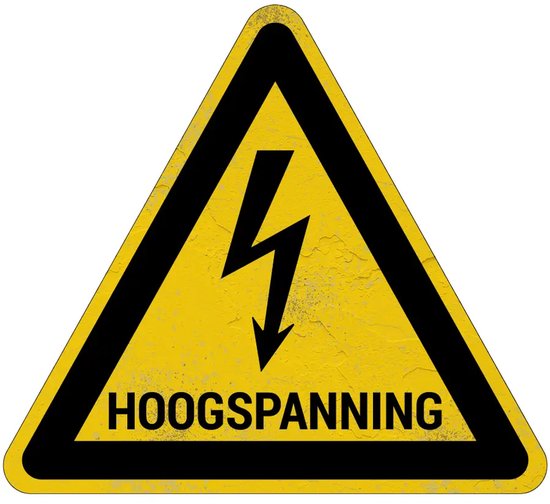 Elektrische hoogspanning waarschuwingsbord - Sign Again - 30 cm | bol