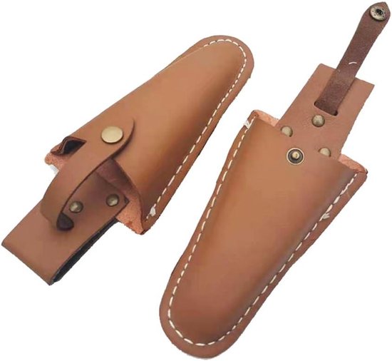 Pruning Shears Holster Leather Sheath with Snap Closure - Garden Tongs Scissor Holder | bol