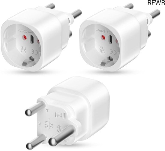 RFWR Reisadapter Zuid-Afrika - stekker type M stopcontact - 3 stuks | bol