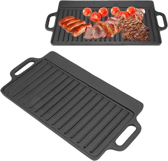 JGS Premium - Gietijzeren grillplaat voor thuisgebruik - Rechthoekige ...