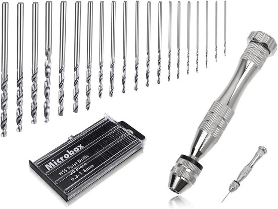 Hand Drill 21 Pieces Mini Drill - Screw Spiral Drill - Mini Drill Model ...