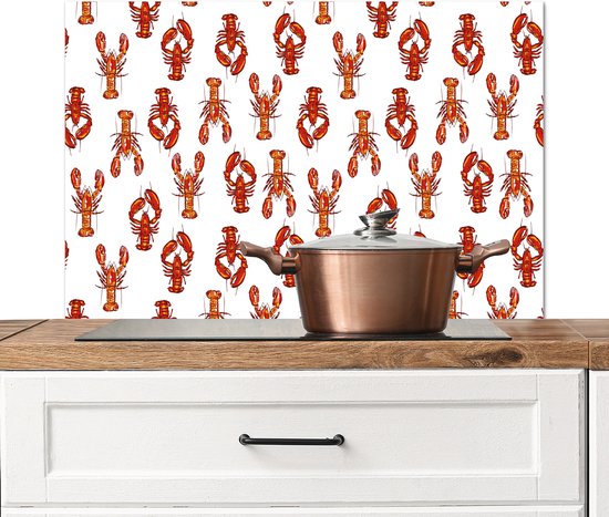 Spatscherm keuken 80x55 cm - Kookplaat achterwand Nostalgisch - Kust ...