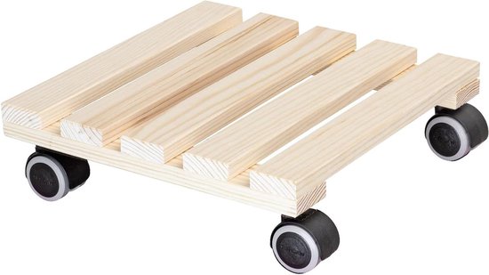 Plantentrolley PALETTI 29 x 29 x 8 cm I Bloementrolley voor ...