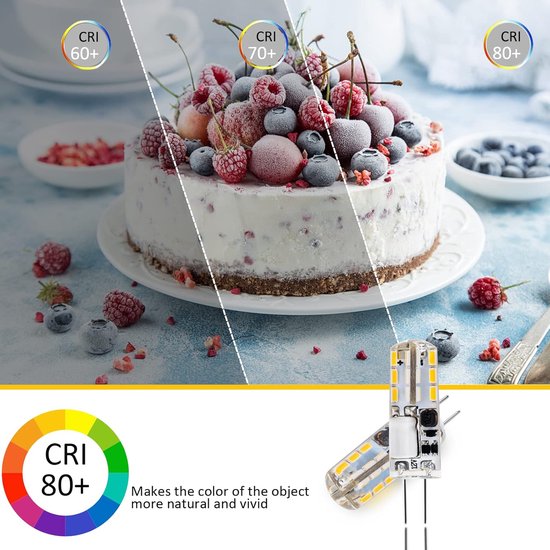 QIMEI-SHOP G4 LED-lamp, warmwit, 3000 K, 12 V, AC/DC 1,2 W, komt overeen met 10 W,... | bol