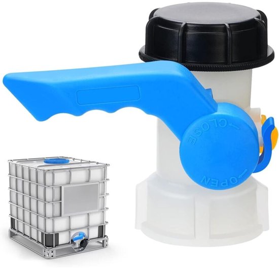 1000L kunststof tankklep - IBC-adapter 60 mm S60x6 universele adapter ...