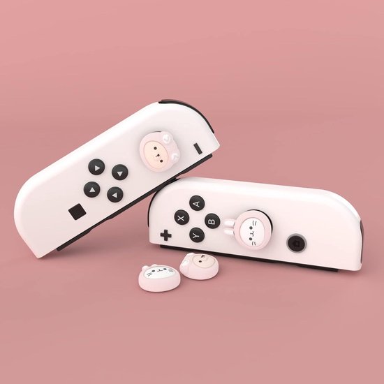 Protections pour joysticks analogiques Nintendo Switch - Rose (Chaton ...