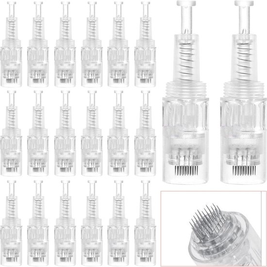 Allecto Plus - Vervangende naalden voor elektrische microneedling - 20 ...