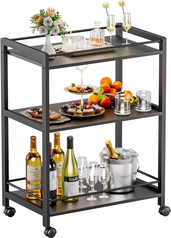 Boraboi® Moderne en veelzijdige serveerwagen met drie niveaus en ...