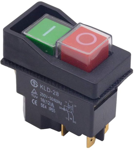 Waterdichte Drukschakelaar Elektromagnetische Aan/Uit Knop 4/5 Pins | bol