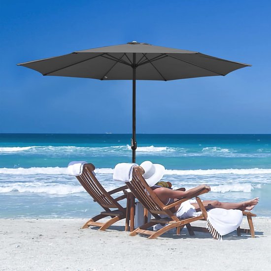 Grote Parasol 350 cm met Zwengel en UV-Bescherming - Ideaal voor Tuin ...