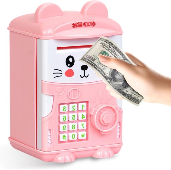 Mini ATM Spaarpot voor kinderen zonder wachtwoord - Met Digitaal ...