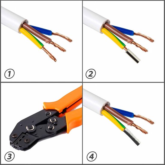 Allecto Plus - Set Cord-End Ferrules + Krimptang - 400 stuks ...