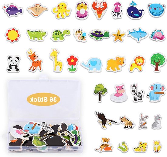 Magneten voor kinderen - leuke dierenmagneten educatief speelgoed | bol