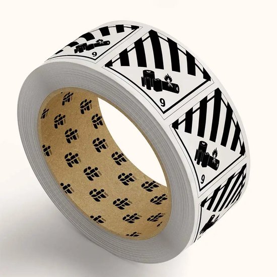 ADR klasse 9 diverse gevaarlijke stoffen met symbool stickers op rol ...