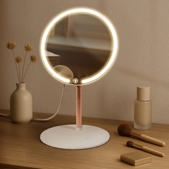 CLP Streep Make up spiegel - met verlichting - staan - klein - USB-C ...