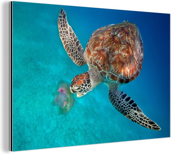 Wanddecoratie Metaal - Aluminium Schilderij Industrieel - Groene ...