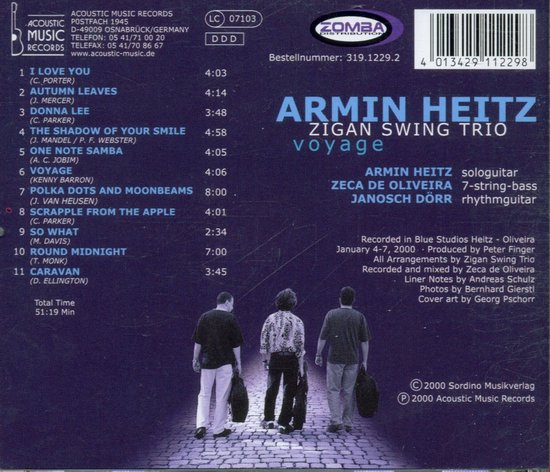 Armin Heitz & Zigan Swing Trio - Voyage (CD), Armin Heitz & Zigan Swing ...