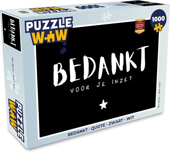 Puzzel Quotes - Bedankt voor je inzet - Collega - Spreuken - Legpuzzel ...