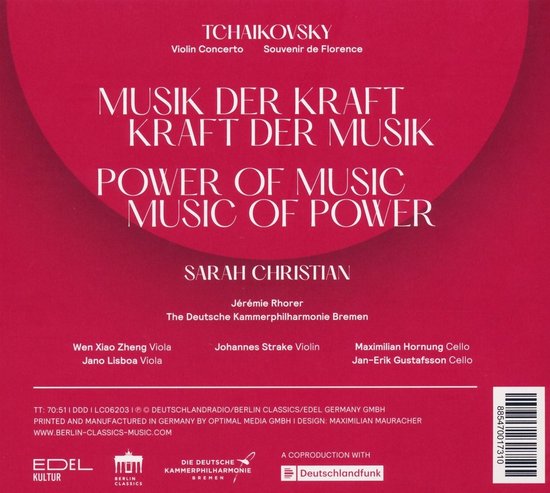 Sarah Christian - Tchaikovsky (Violin Concerto & Souvenir de Florence ...