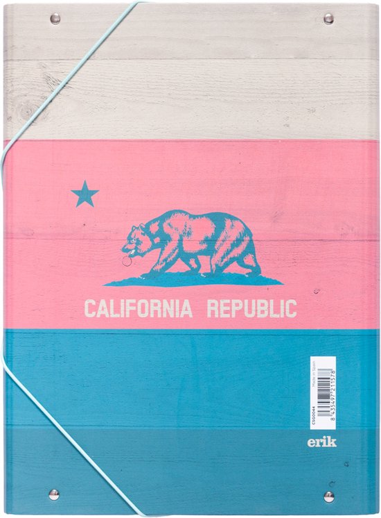 Grupo Erik Elasto-/foldermap California A4 34 X 24 Cm Blauw/roze | bol.com