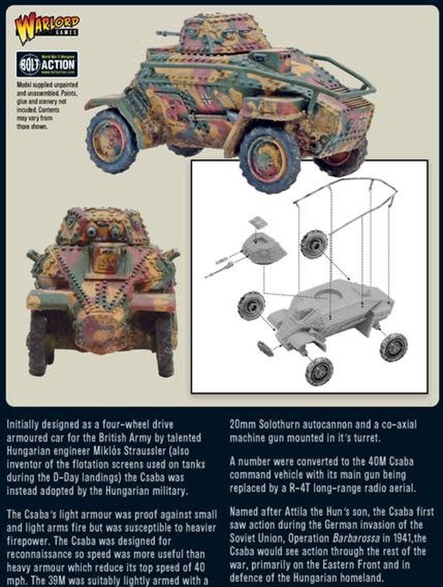39M Csaba armoured car | bol.com