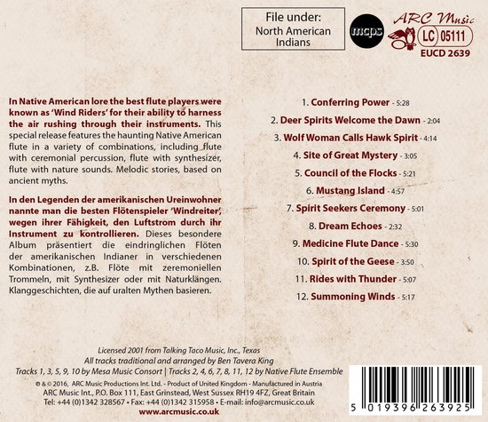 Various Artists - Wind Riders. The Native American Flute (CD), various ...