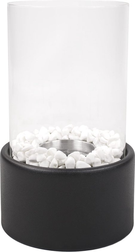 Bio ethanol brander - 26.5x13.5x13.5cm - rookvrij - zwart | bol