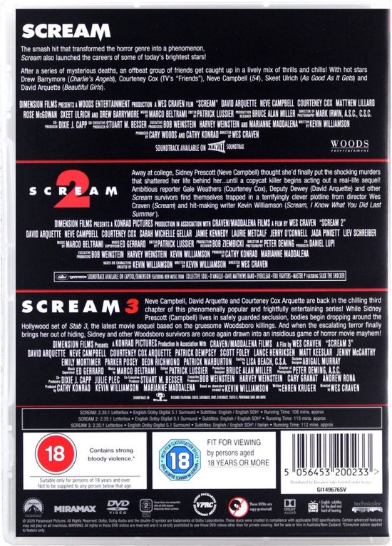 Scream Trilogy (Dvd), David Arquette | Dvd's | bol