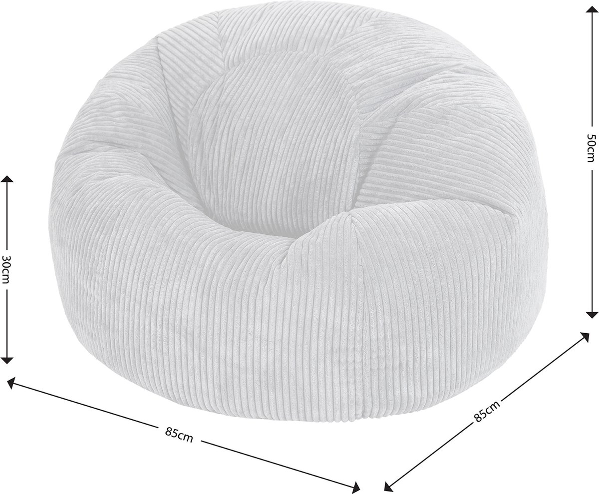 icon “Kingston” Corduroy Zitzakfauteuil, Teal Groen, Zitzakstoel, Cord ...