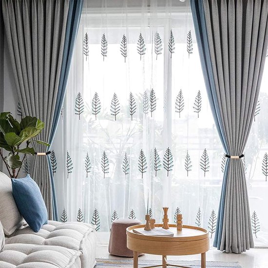 Pakket van 4 magnetische gordijnkoorden, zwarte koorden voor gordijnen ...