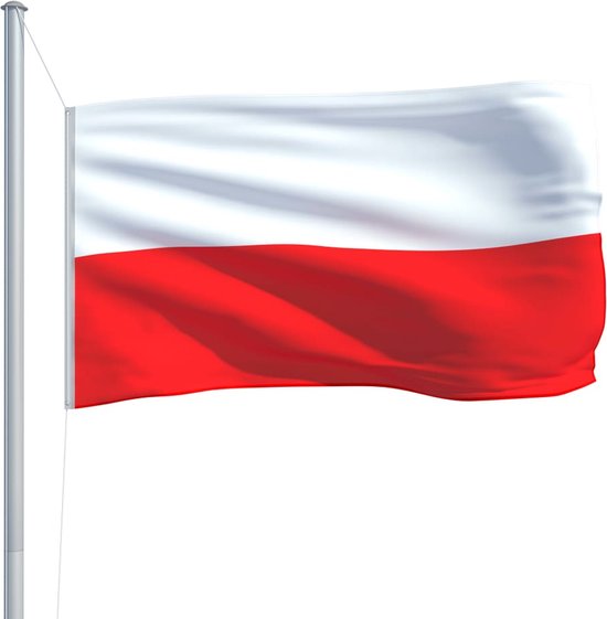 The Living Store Poolse vlag - Tuin en sport - 90 x 150 cm - Polyester ...