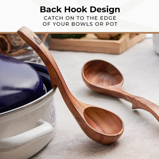 Houten soeplepelset klein en groot, kooklepel soeplepel soeplepel schep ...