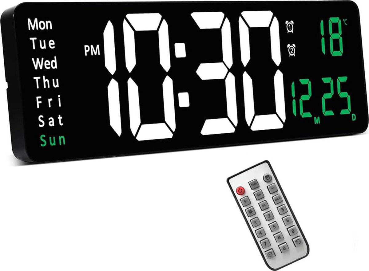 Digitale Wandklok met Dagen Teller -Dementie klok -Dementieklok ...