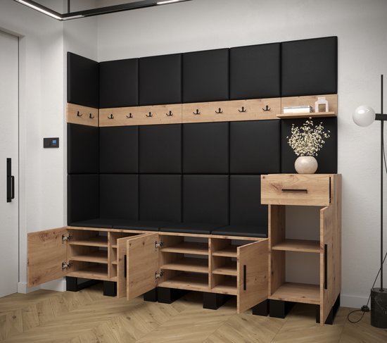 Garderobekast Ganggarderobe Compacte garderobe Vestibule Wandkast Plank ...