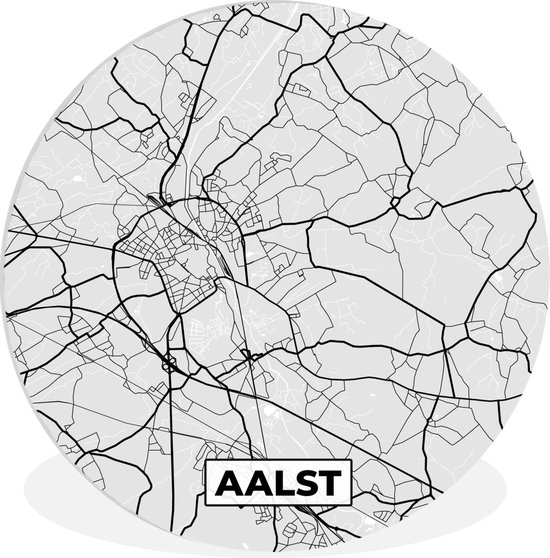 Wall Circle - Wall Circle Indoor - Zwart Wit - België - Map - City Map ...
