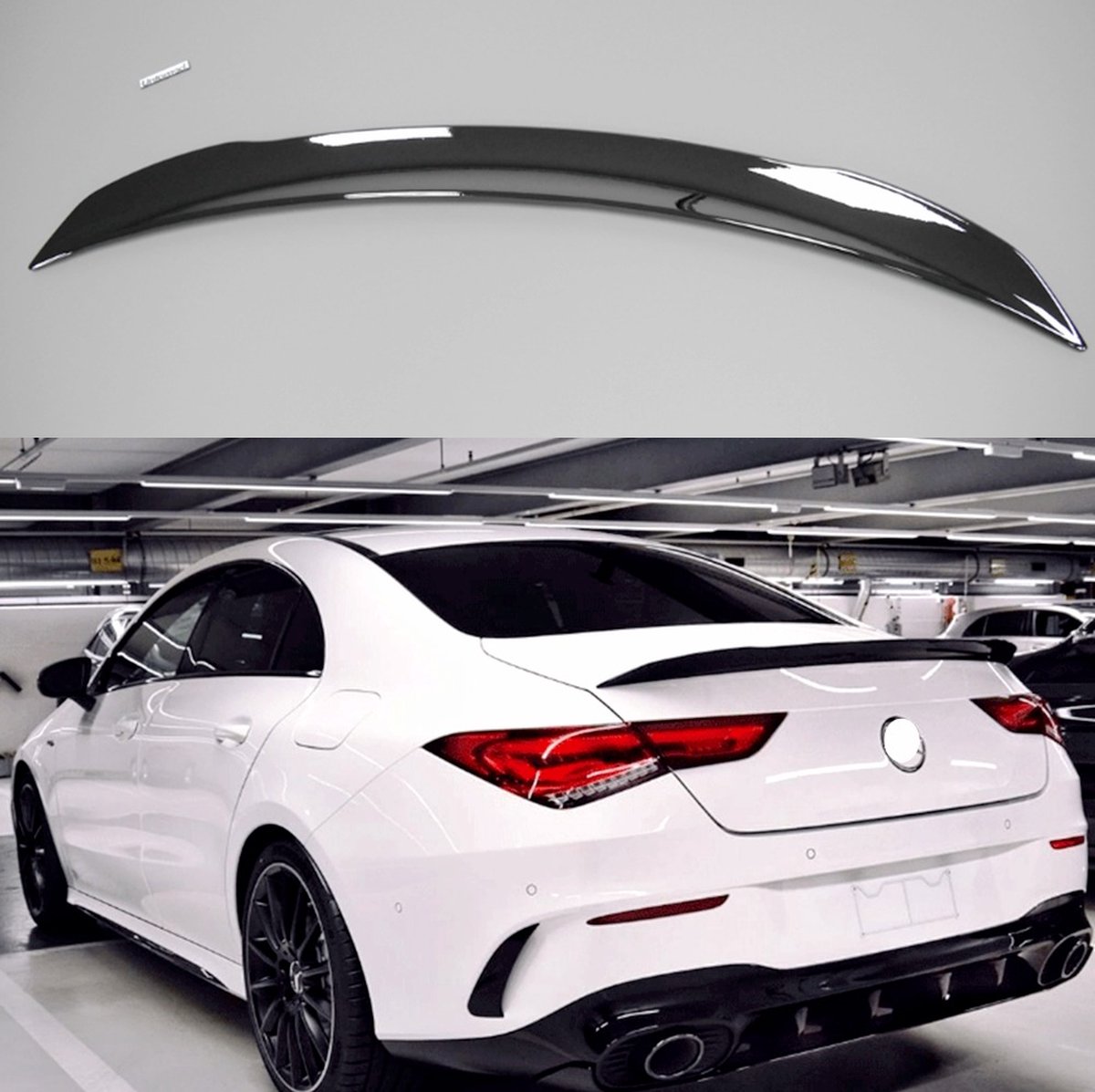 Mercedes CLA C118 W118 Spoiler Achterklep Spoiler Hoogglans Zwart ...