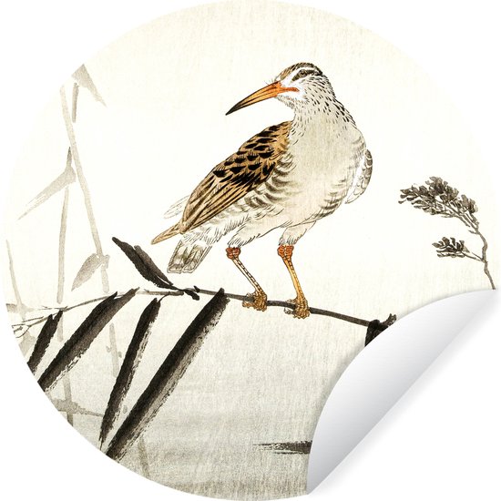 WallCircle - Muurstickers - Behangcirkel - Vogel - Japans - Vintage - 100x100 cm -... | bol.com
