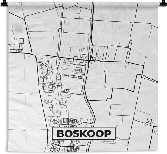 Wandkleed - Wanddoek - Plattegrond - Boskoop - Kaart - Stadskaart ...