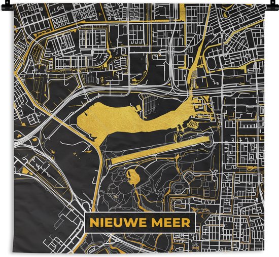 Wandkleed - Wanddoek - Kaart - Plattegrond - Stadskaart - Nederland ...